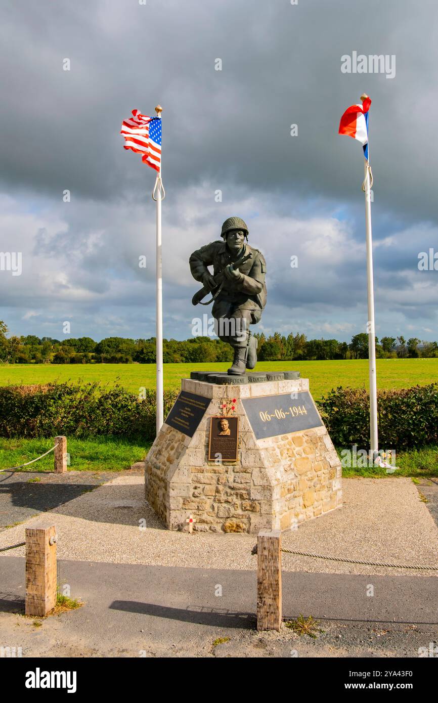 Major Richard D. Winters Monument at Sainte-Marie-du-Mont in Normandy ...