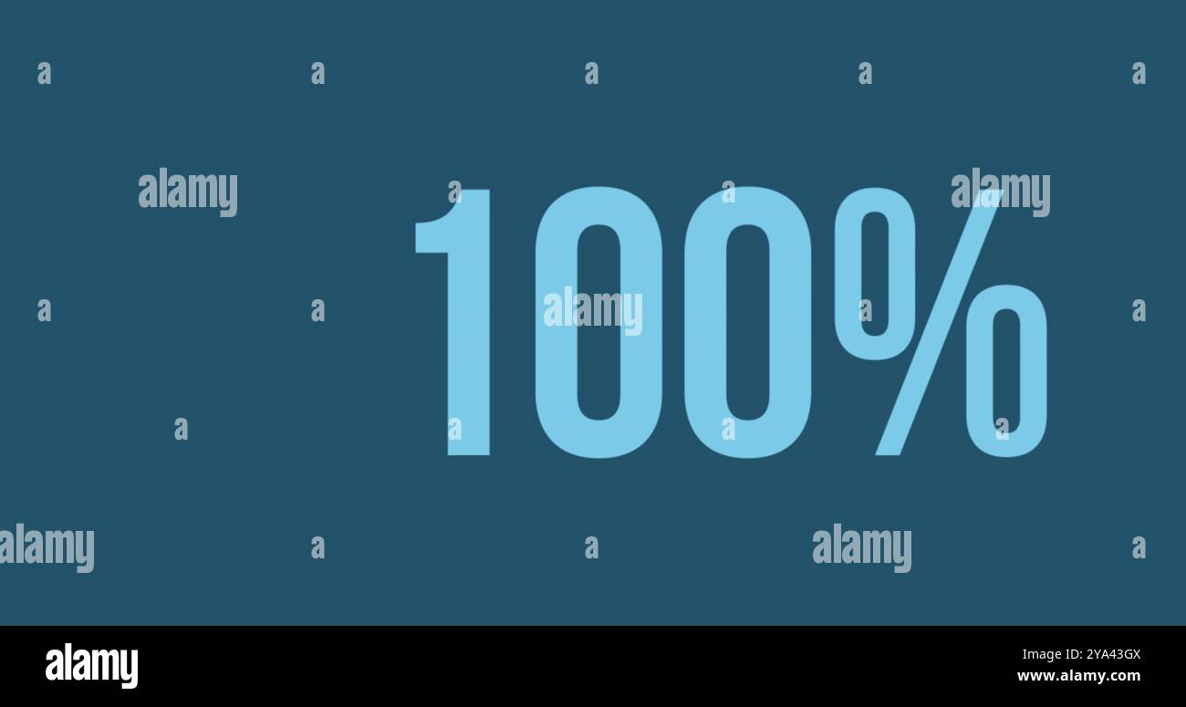 Image of percent increasing from zero to one hundred filling in blue on ...