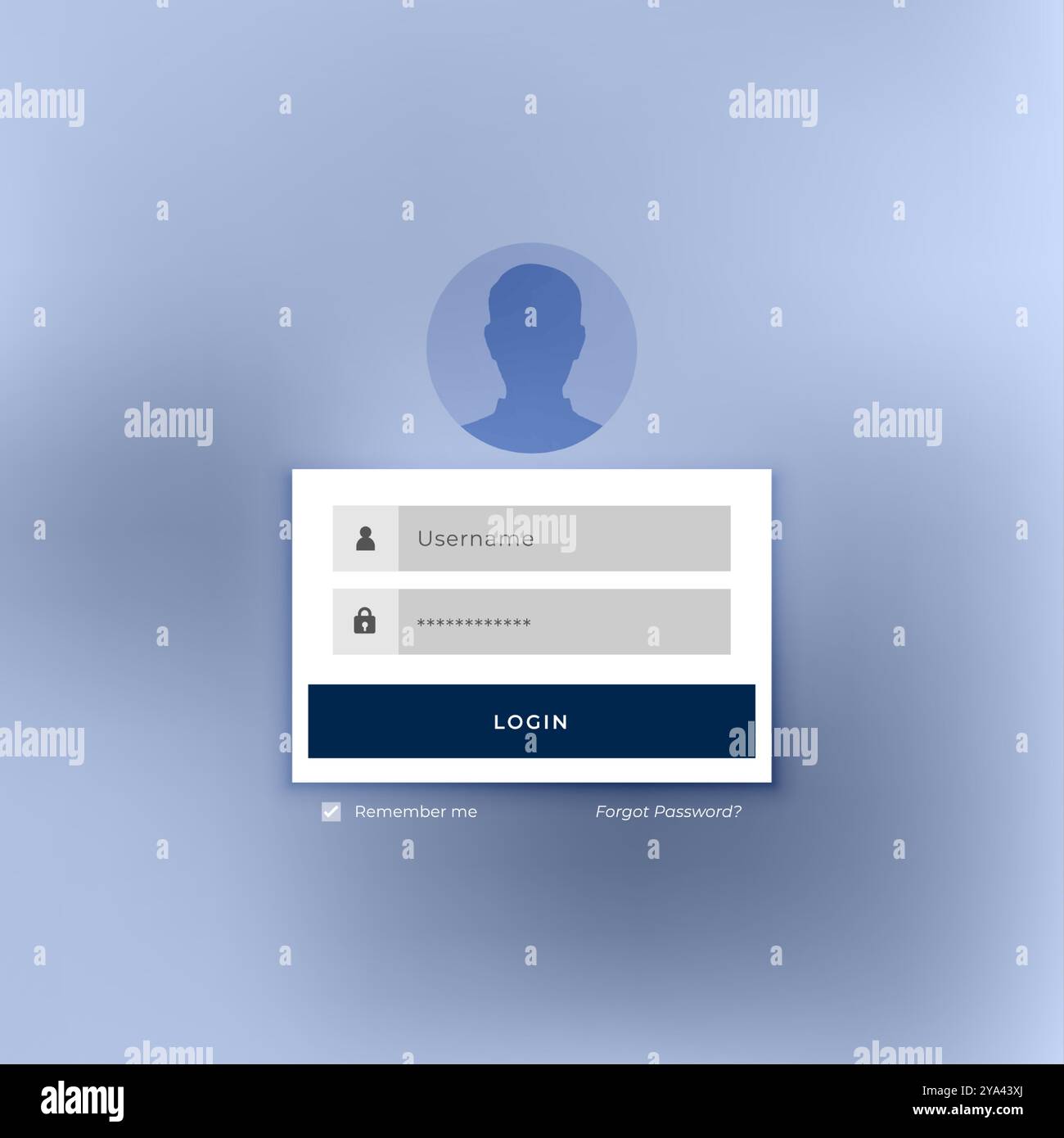 modern application login form template for web profile vector Stock Vector Image & Art - Alamy
