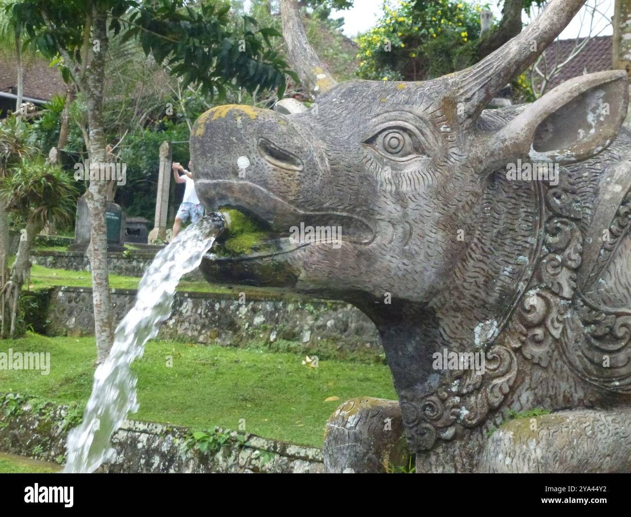 The Water Temple, the king's water palace. Tropical landscape, colorful ...
