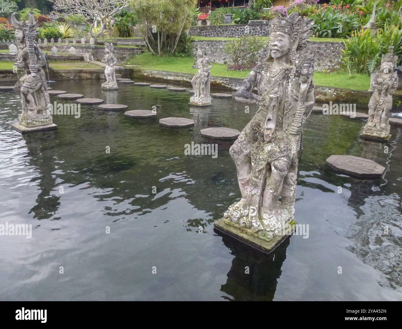 The Water Temple, the king's water palace. Tropical landscape, colorful ...