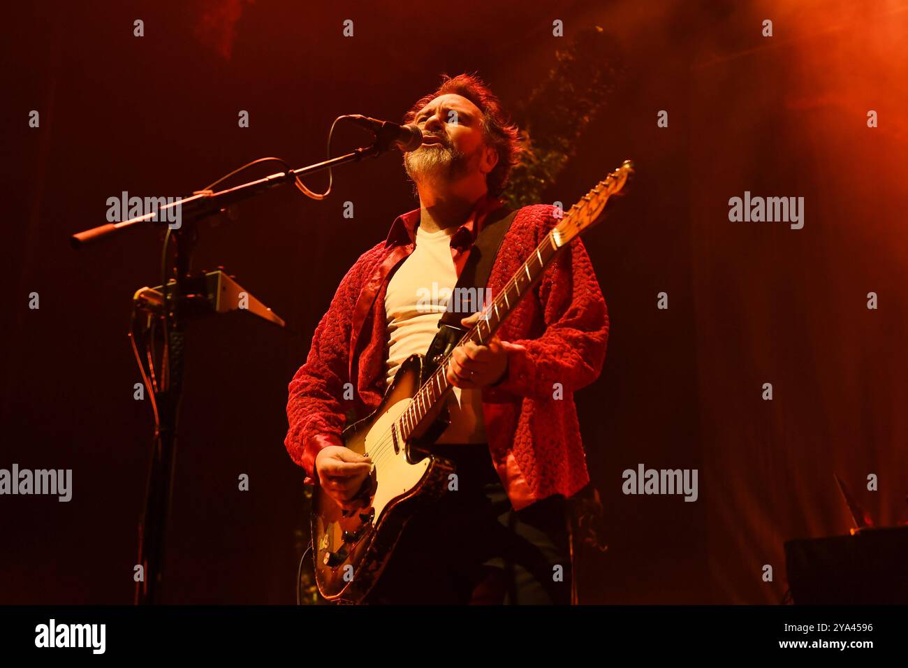 UK. 11th Oct, 2024. LONDON, ENGLAND - OCTOBER 11: Liam Finn of ‘Crowded House' performing at O2 ...
