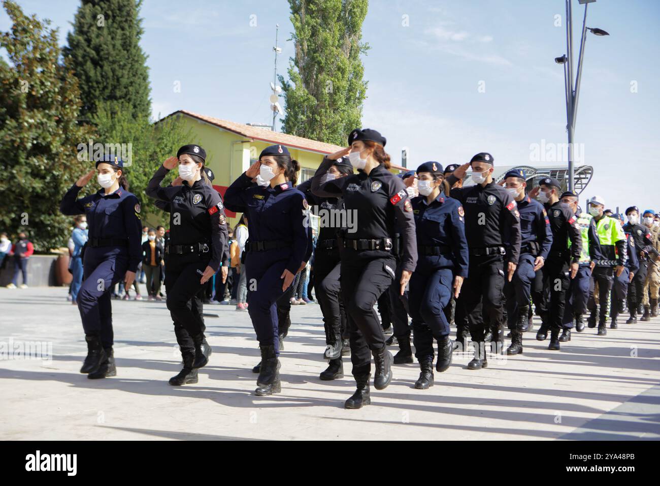 Gaziantep, Turkey. 29 October 2021. Female police officers parade in ...
