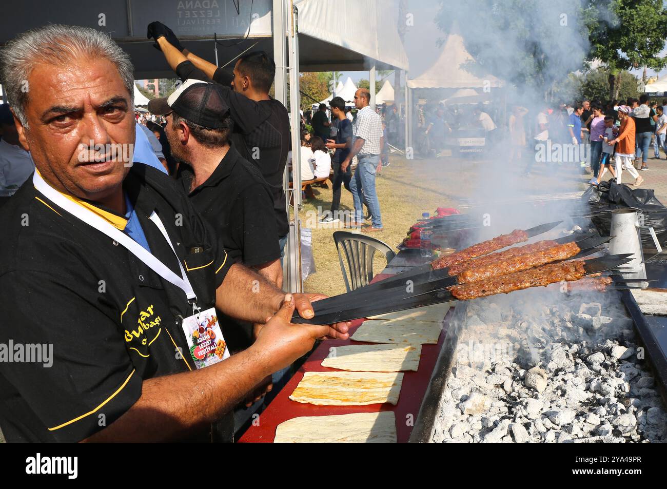 ADANA, TURKEY-OCTOBER 09,2022:Unidentified Kebab Chef with Name Tag ...