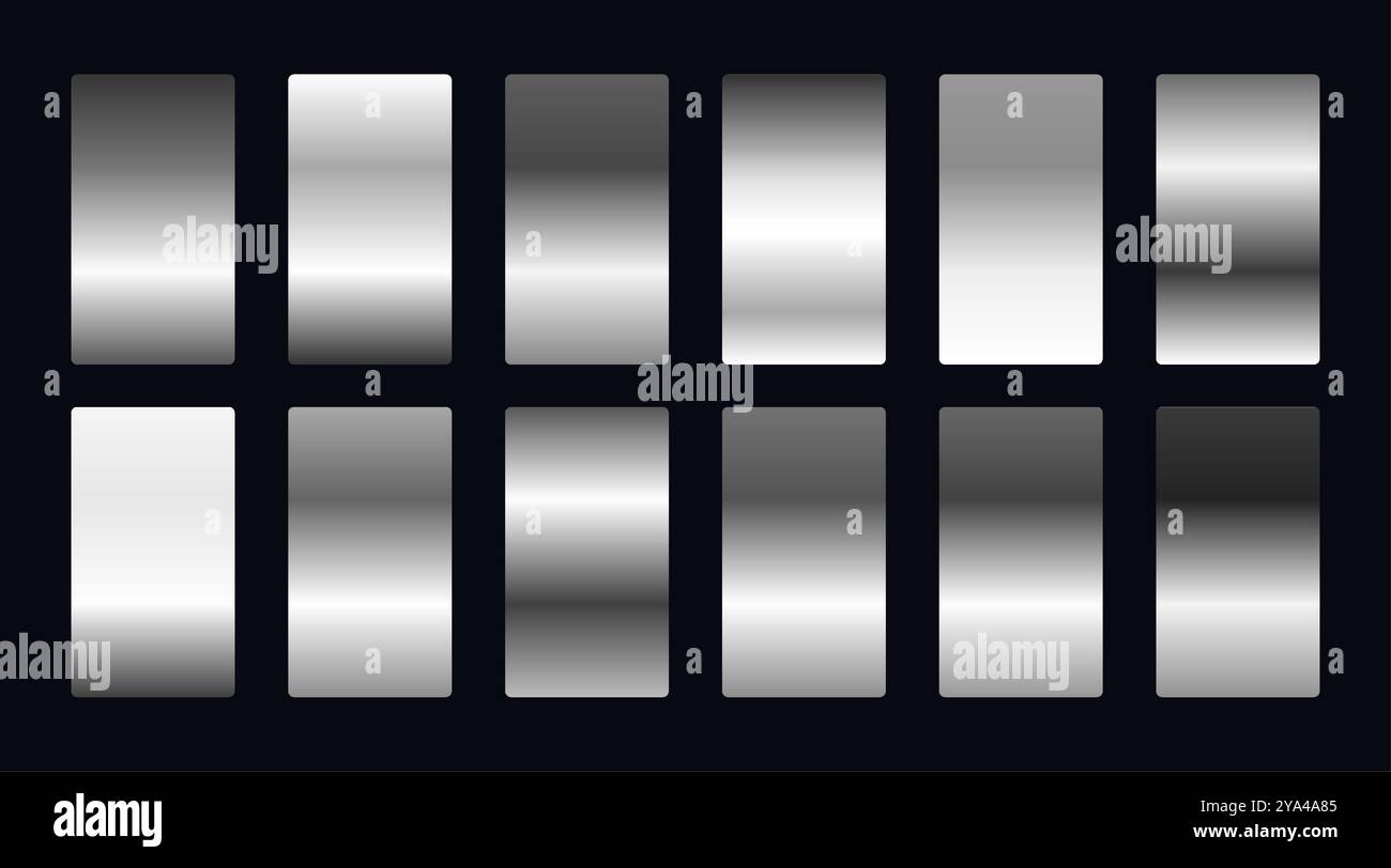 collection of shiny grey color texture backdrop for UI or UX kit vector ...