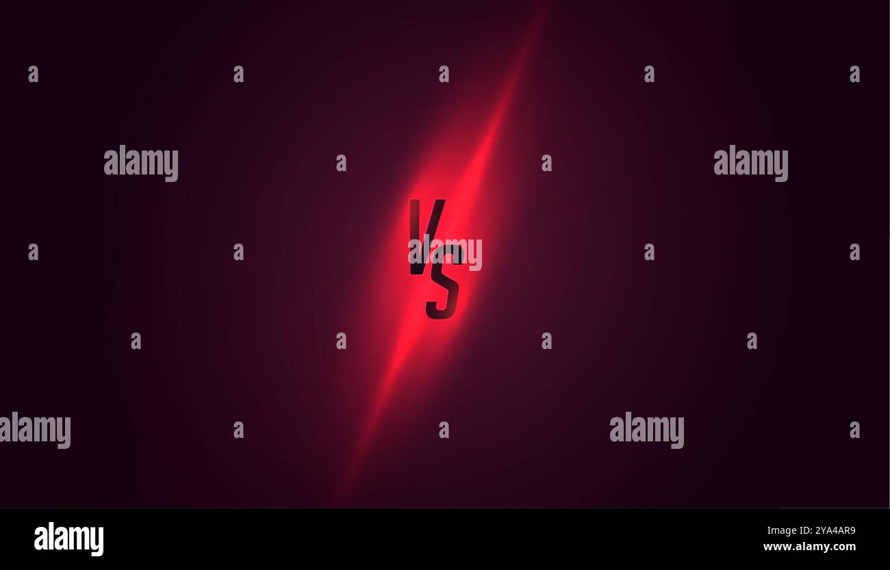 modern versus vs comparison banner with glowing light effect vector ...