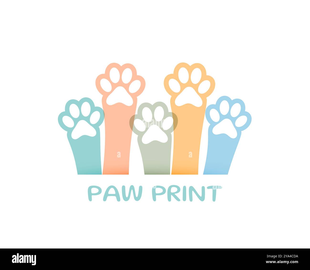 cartoon style pawprint background for fauna fun vector Stock Vector ...