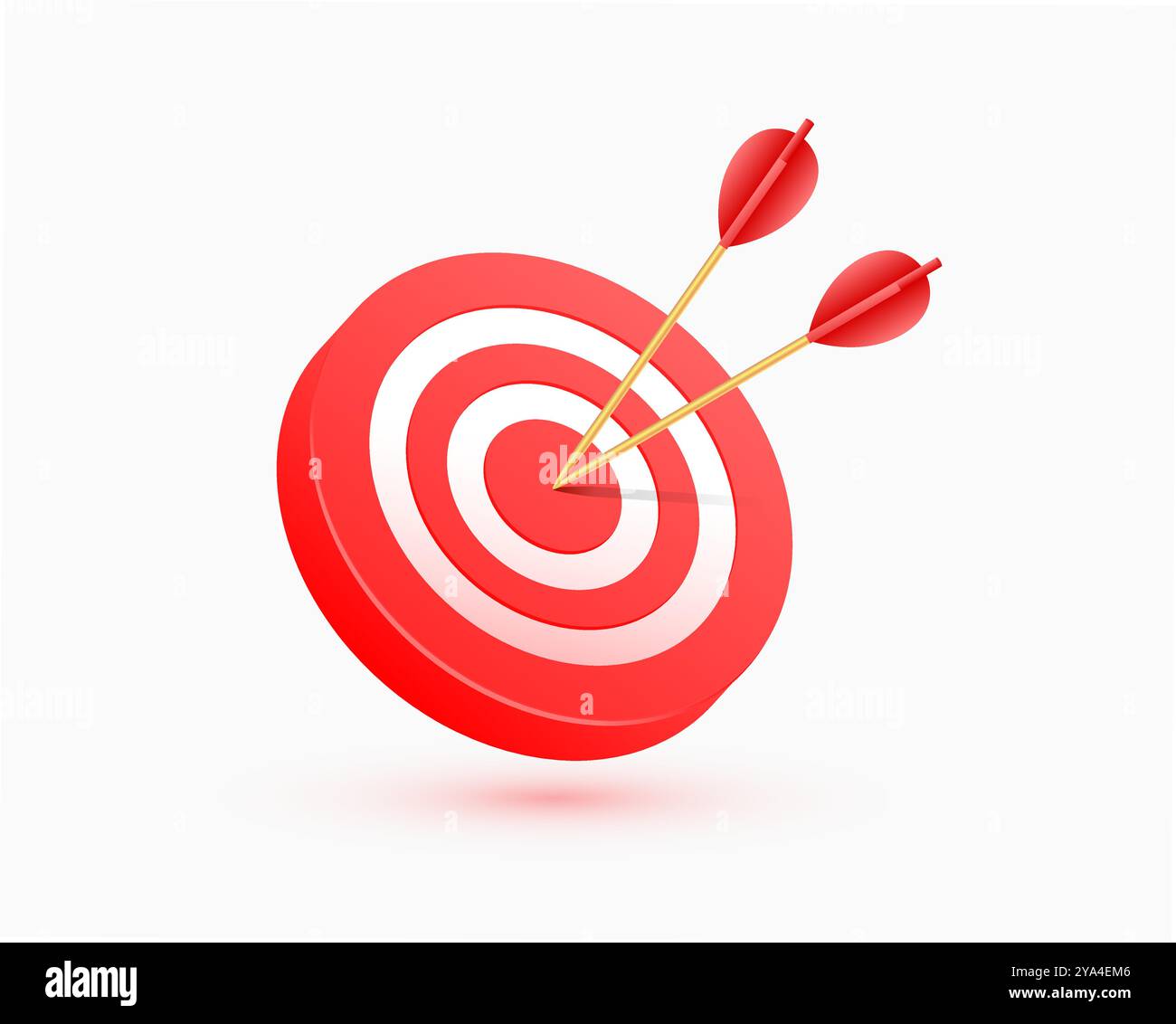 3d style bullseye board for business aim and achievement vector Stock ...