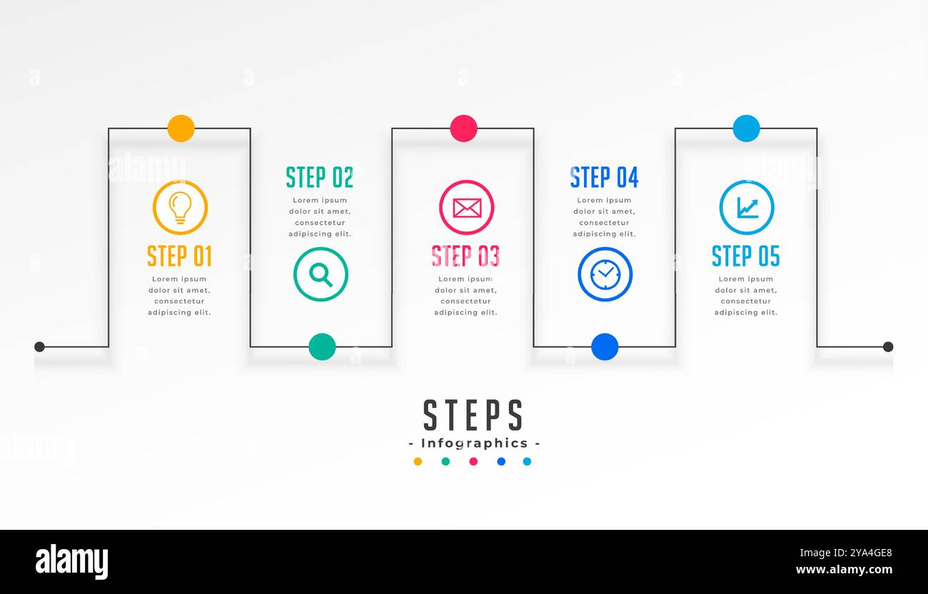 five step infographic milestone map laouyt for business success vector Stock Vector Image & Art ...
