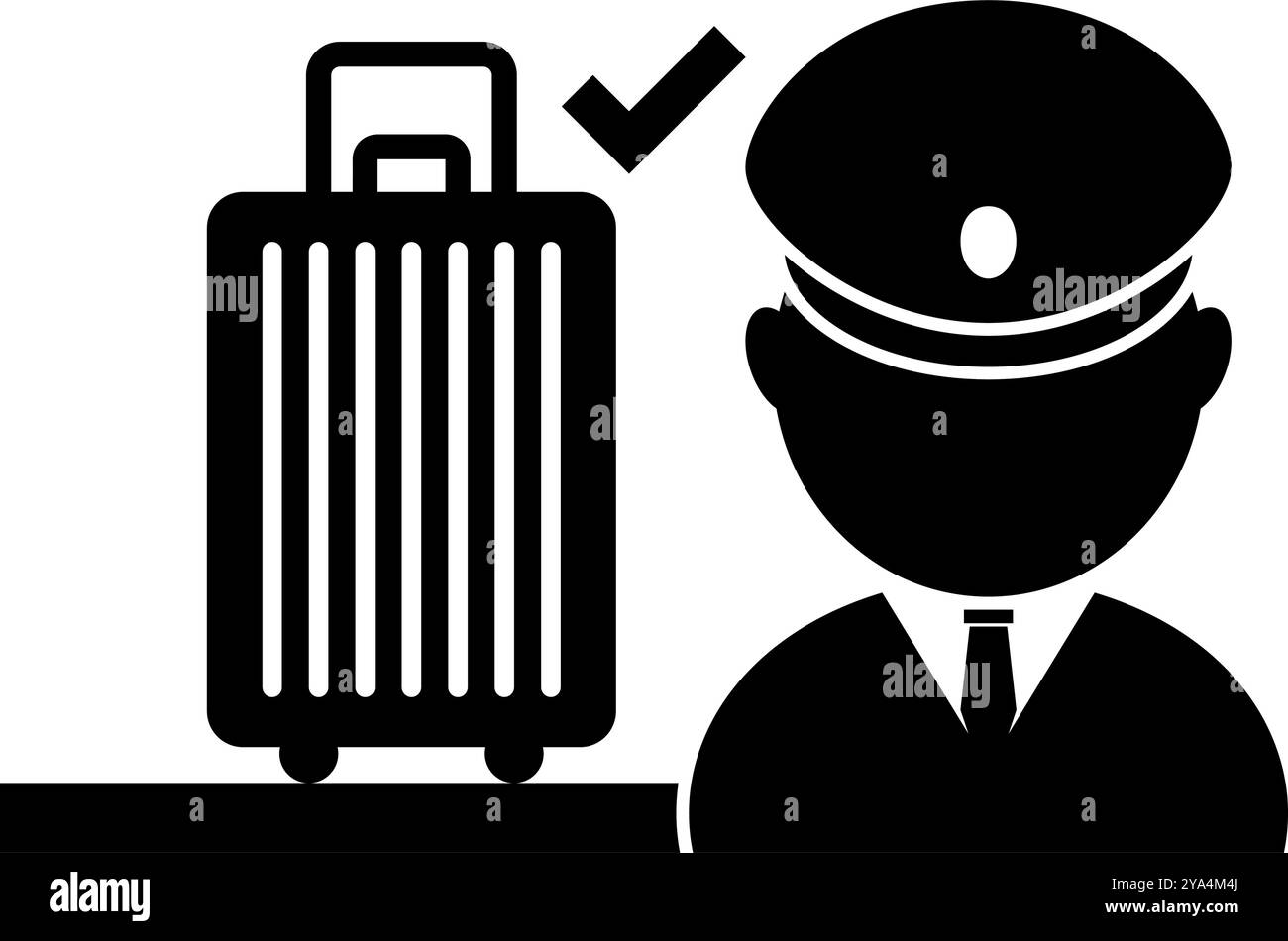 Airport passport control vector vectors Stock Vector Images - Alamy
