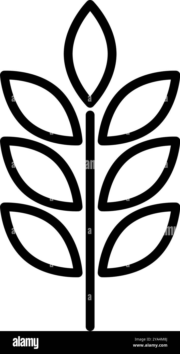 Simple ear of wheat icon. Editable vector Stock Vector Image & Art - Alamy