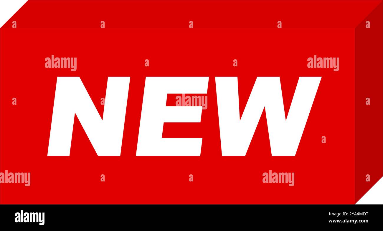 Isometric NEW icon. Latest icon. Editable vector Stock Vector Image ...