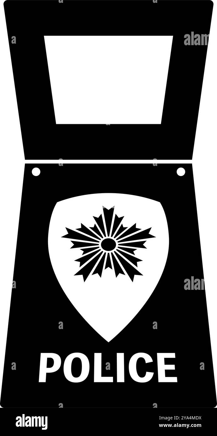 Japanese police identification card silhouette. Japanese police badge ...