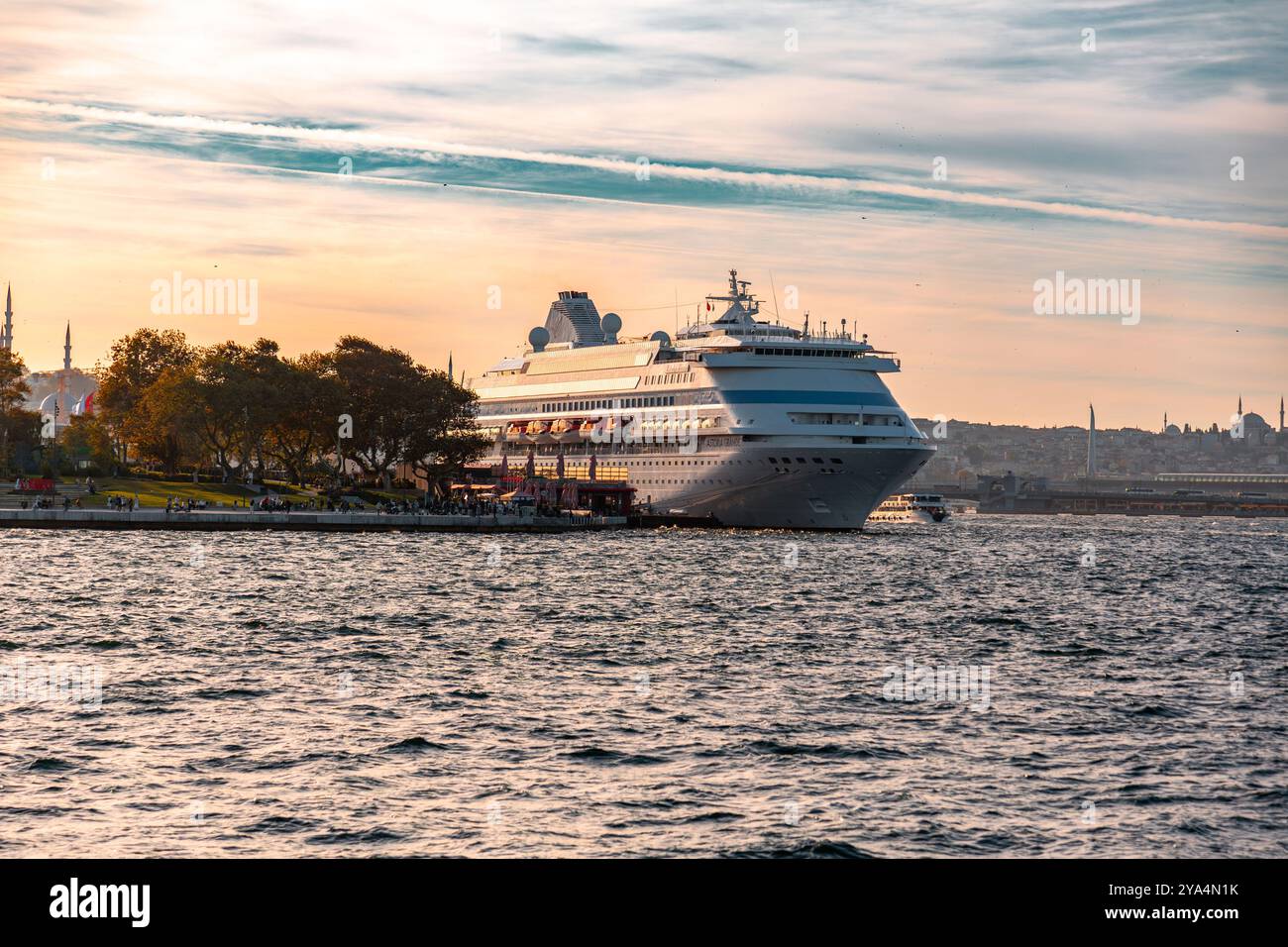 Istanbul, Turkiye - OCT 8, 2024: Luxury cruising ship docked on the ...