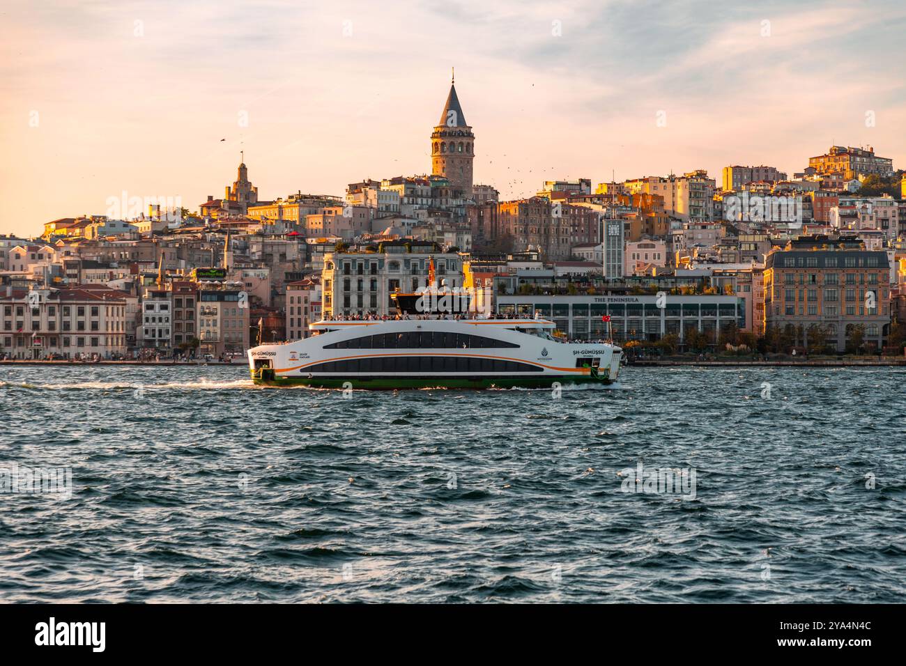 Istanbul, Turkiye - OCT 8, 2024: View of Galata Tower, the ancient ...