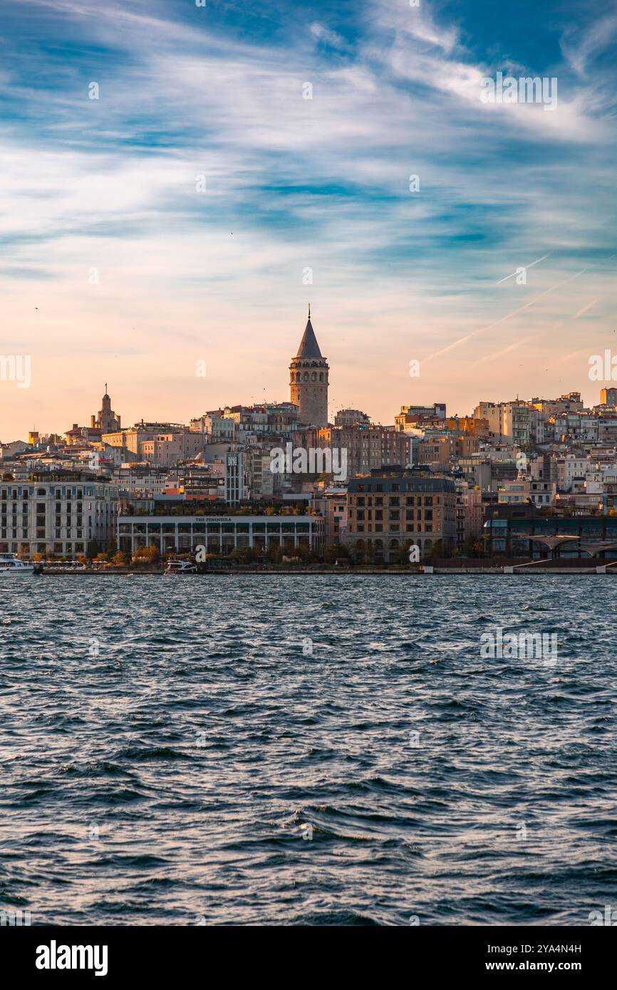 Istanbul, Turkiye - OCT 8, 2024: View of Galata Tower, the ancient ...