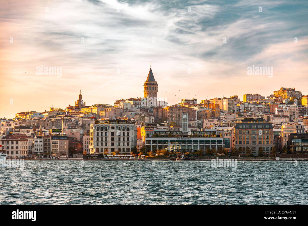 Istanbul, Turkiye - OCT 8, 2024: View of Galata Tower, the ancient ...