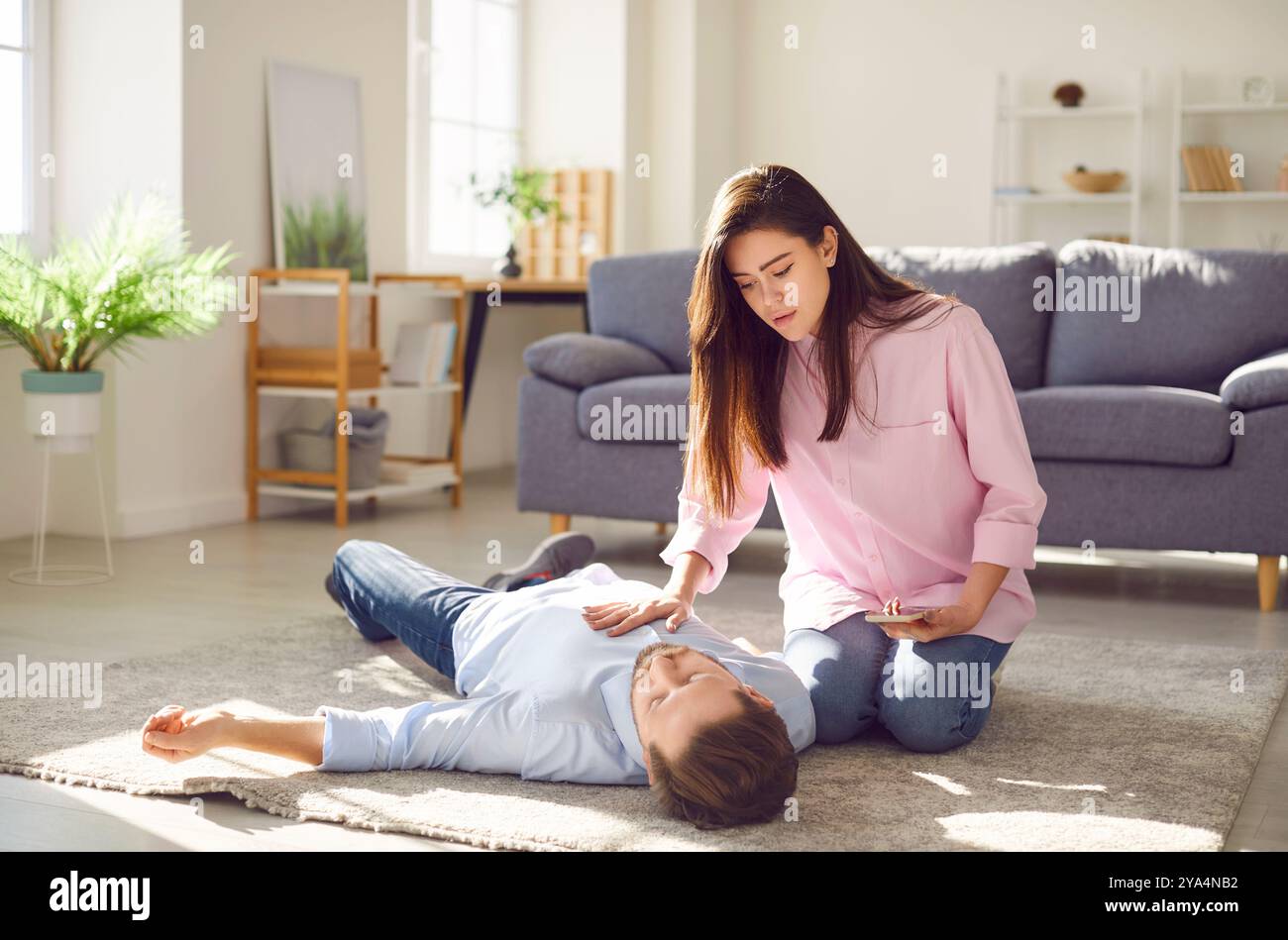 Woman faint man hi-res stock photography and images - Alamy