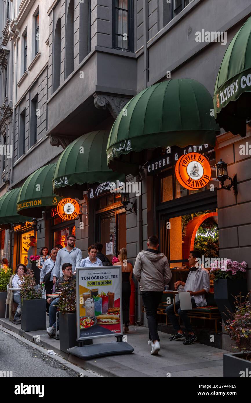 Istanbul, Turkiye - OCT 8, 2024: View from Beyoglu streets, generic ...