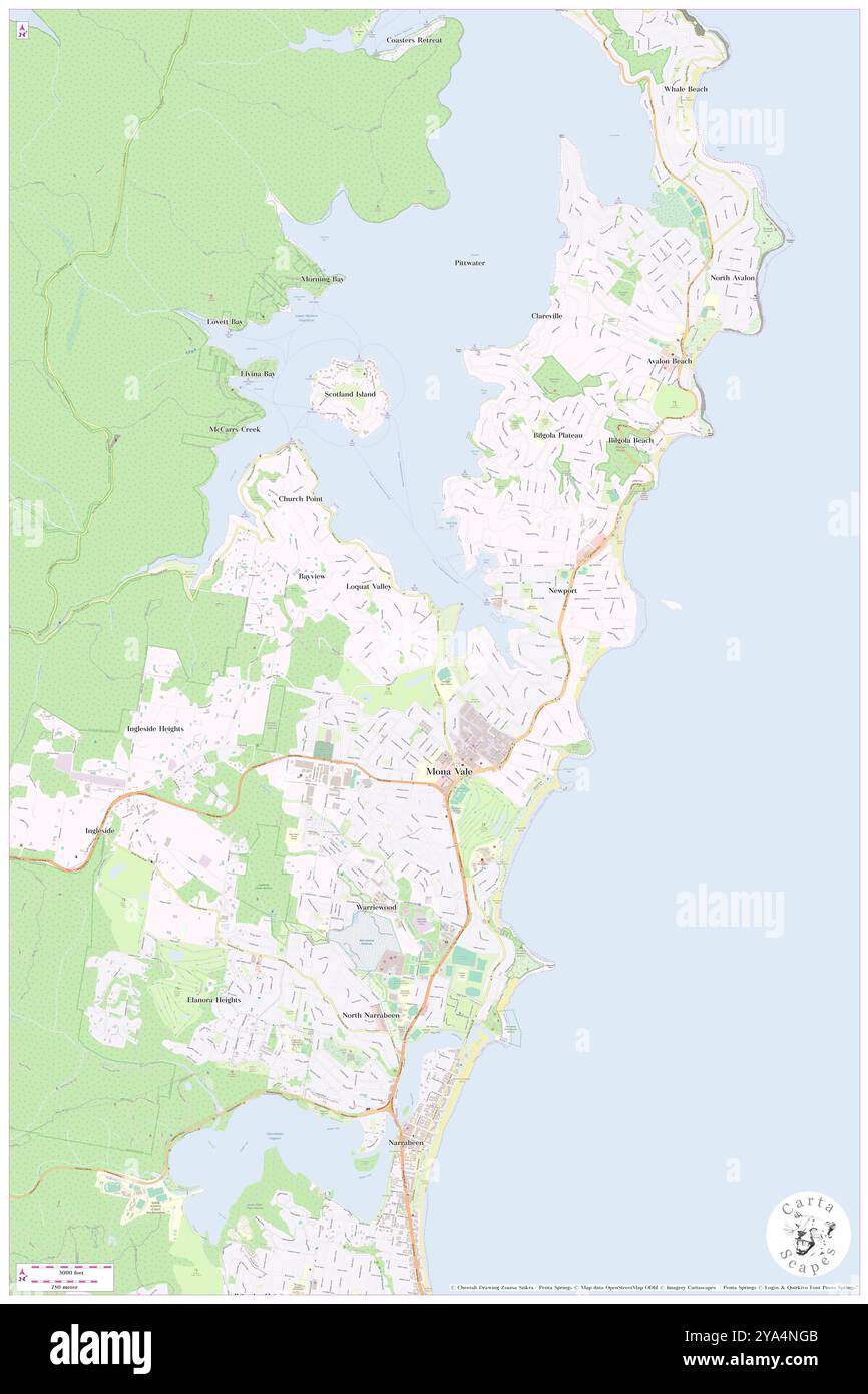 Map of pittwater hi-res stock photography and images - Alamy