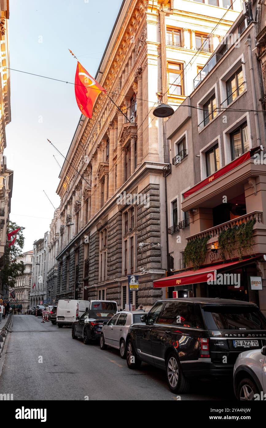 Istanbul, Turkiye - OCT 8, 2024: View from Beyoglu streets, generic ...