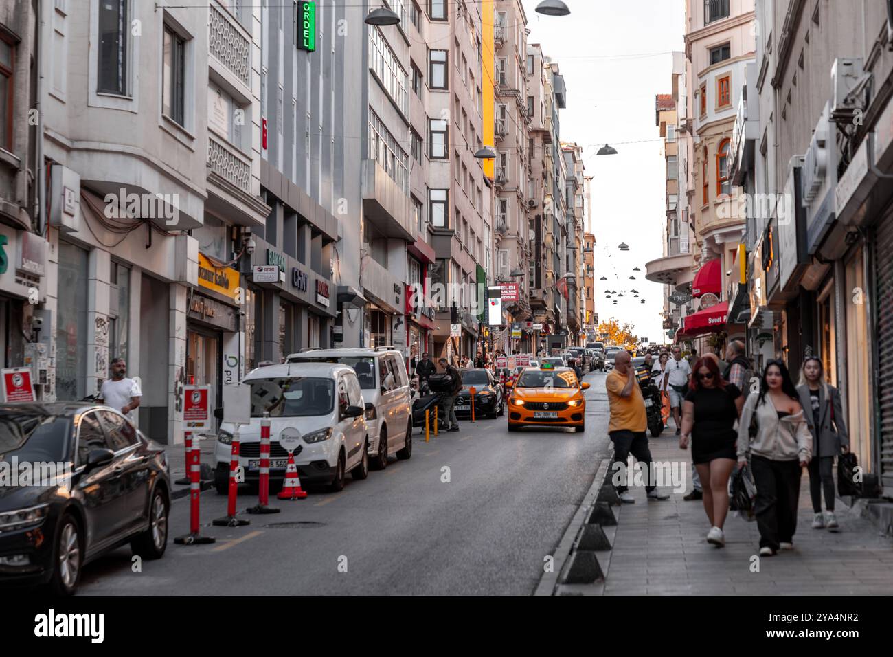 Istanbul, Turkiye - OCT 8, 2024: View from Beyoglu streets, generic ...