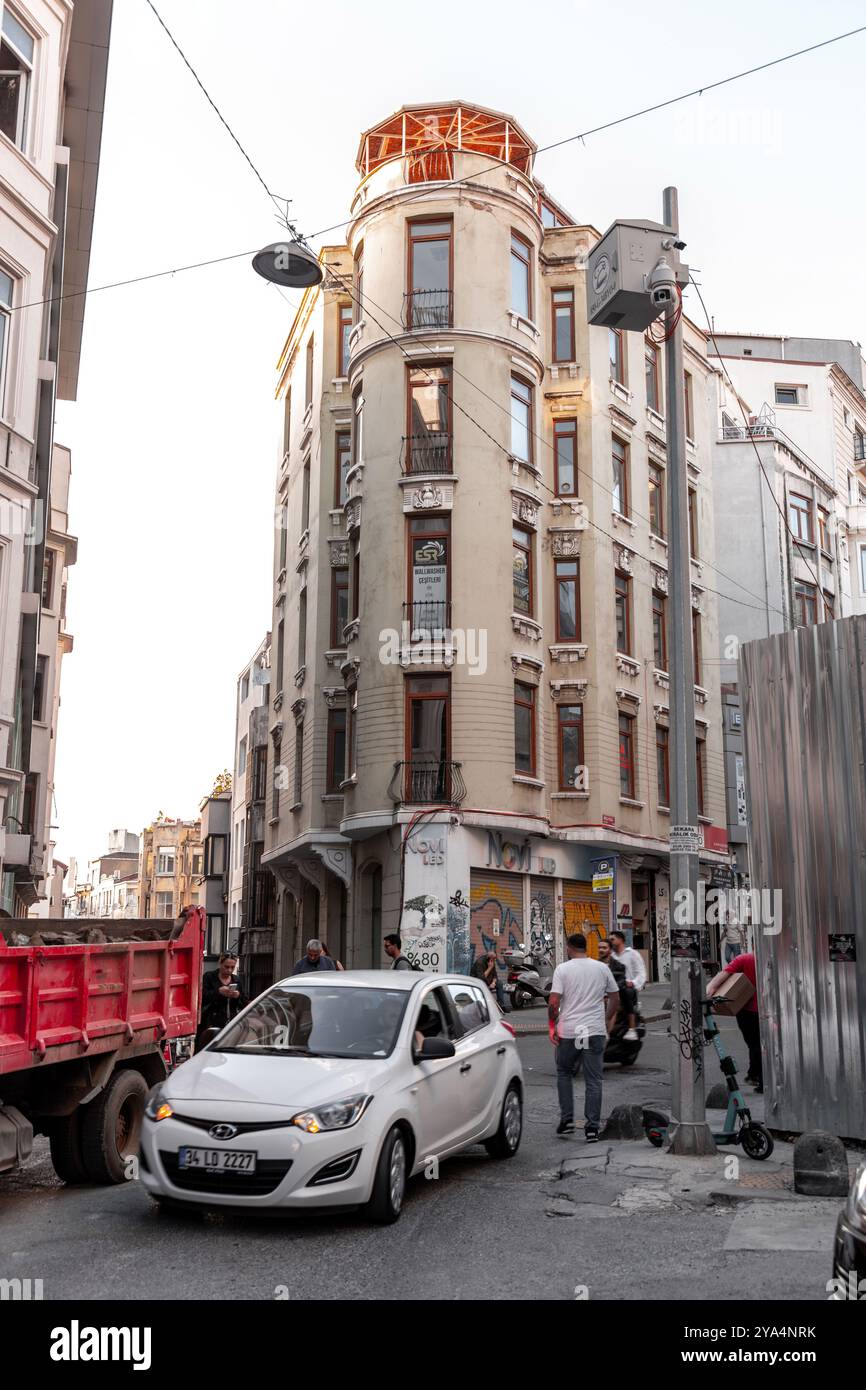 Istanbul, Turkiye - OCT 8, 2024: View from Beyoglu streets, generic ...