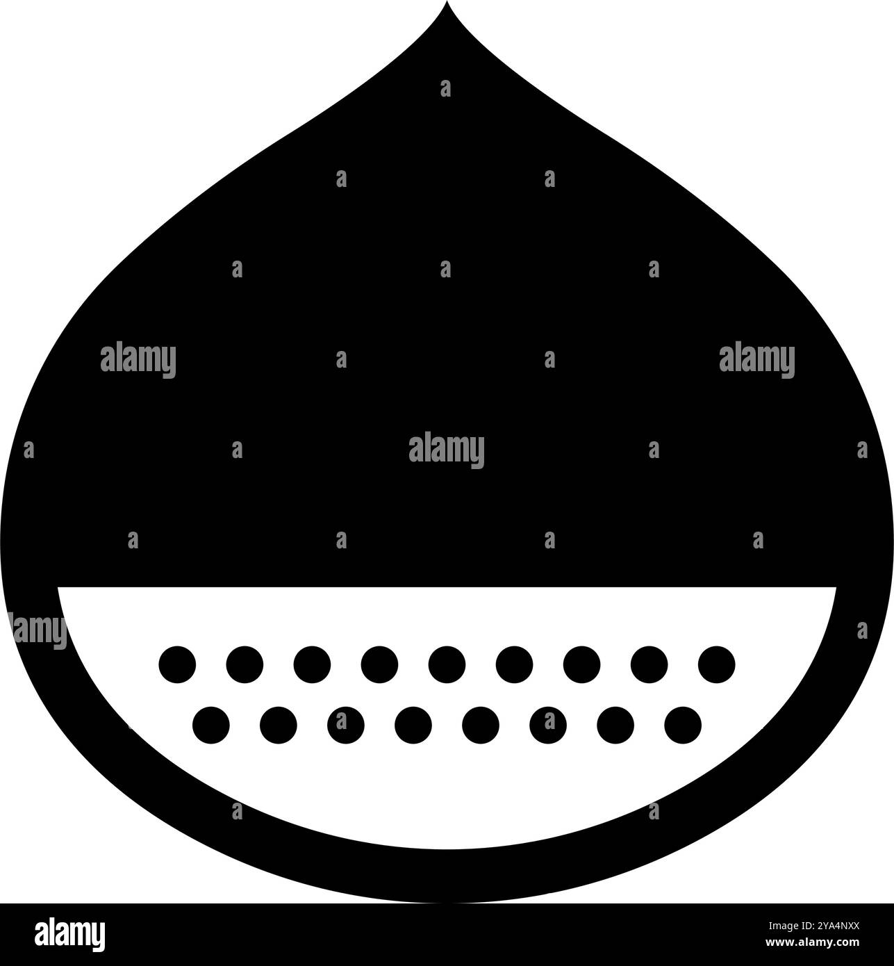 Chestnut silhouette icon. Autumn food. Editable vector Stock Vector ...