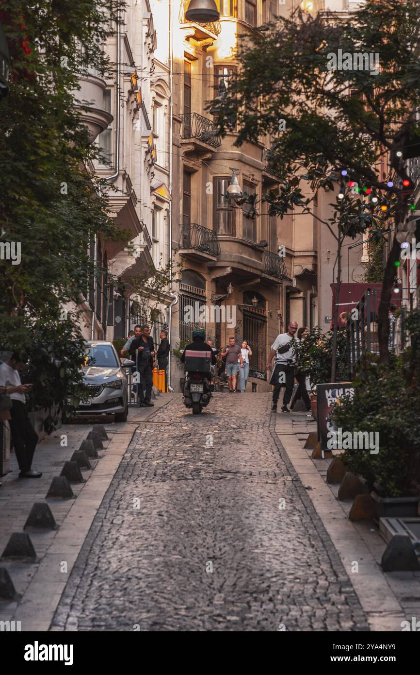 Istanbul, Turkiye - OCT 8, 2024: View from Beyoglu streets, generic ...