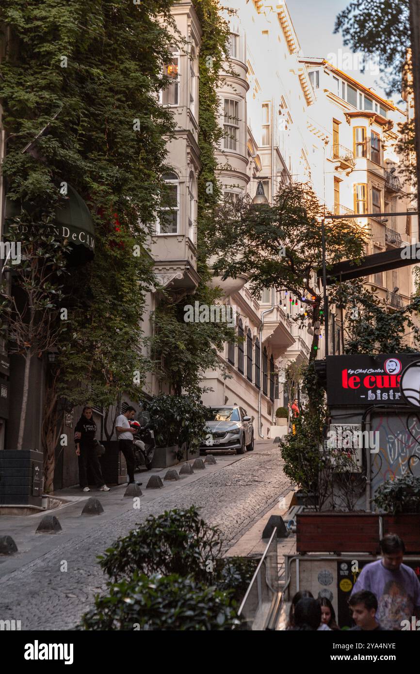 Istanbul, Turkiye - OCT 8, 2024: View from Beyoglu streets, generic ...