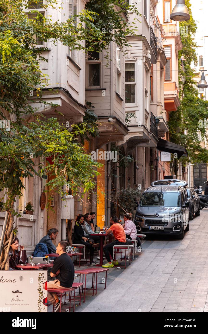 Istanbul, Turkiye - OCT 8, 2024: View from Beyoglu streets, generic ...
