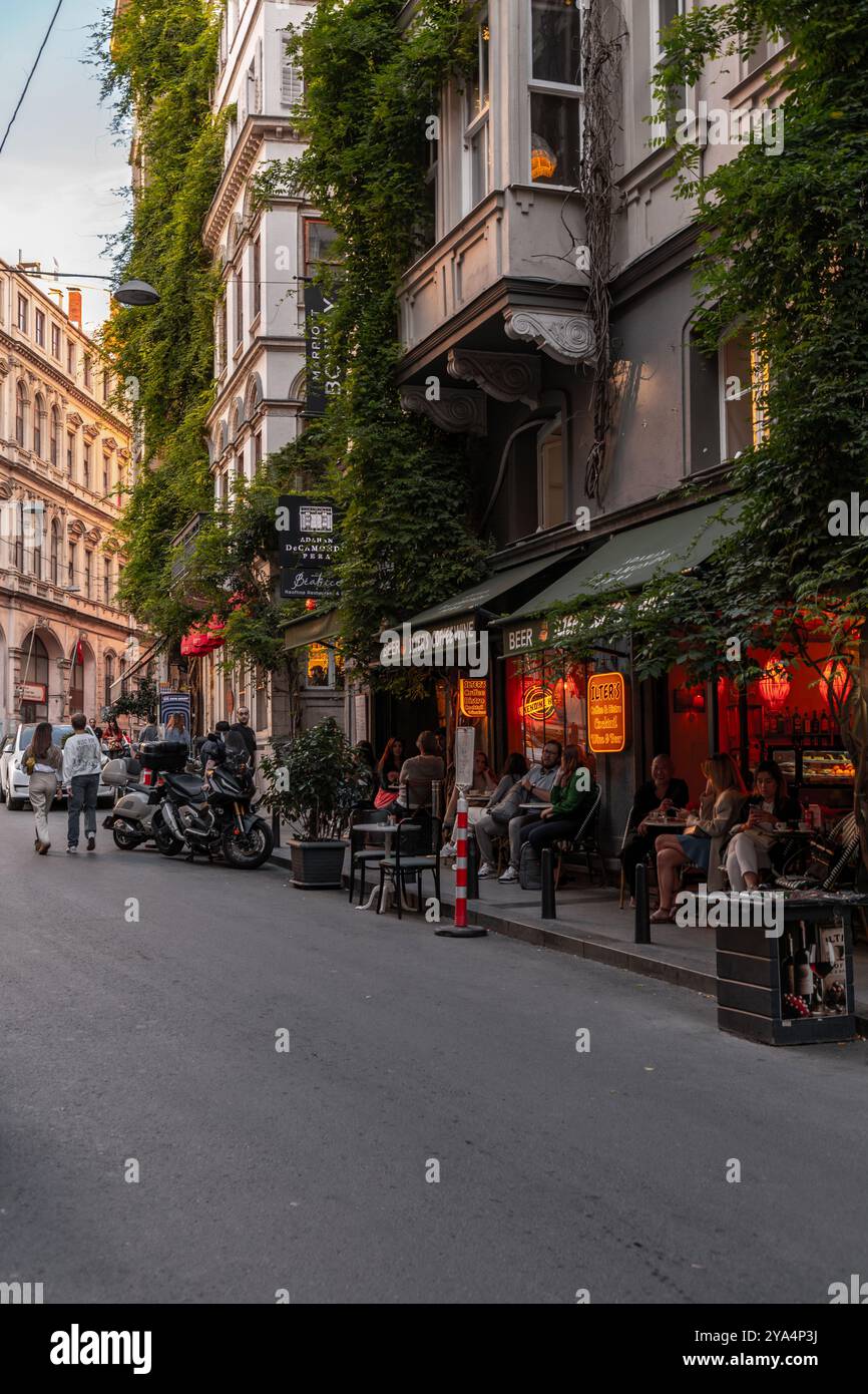 Istanbul, Turkiye - OCT 8, 2024: View from Beyoglu streets, generic ...