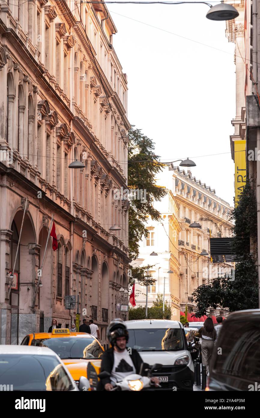 Istanbul, Turkiye - OCT 8, 2024: View from Beyoglu streets, generic ...