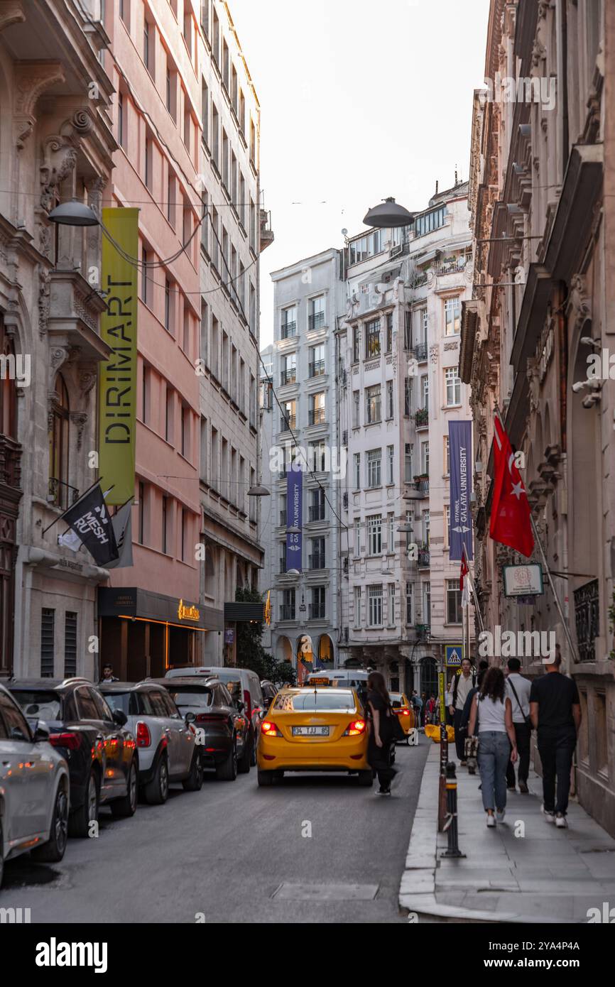 Istanbul, Turkiye - OCT 8, 2024: View from Beyoglu streets, generic ...