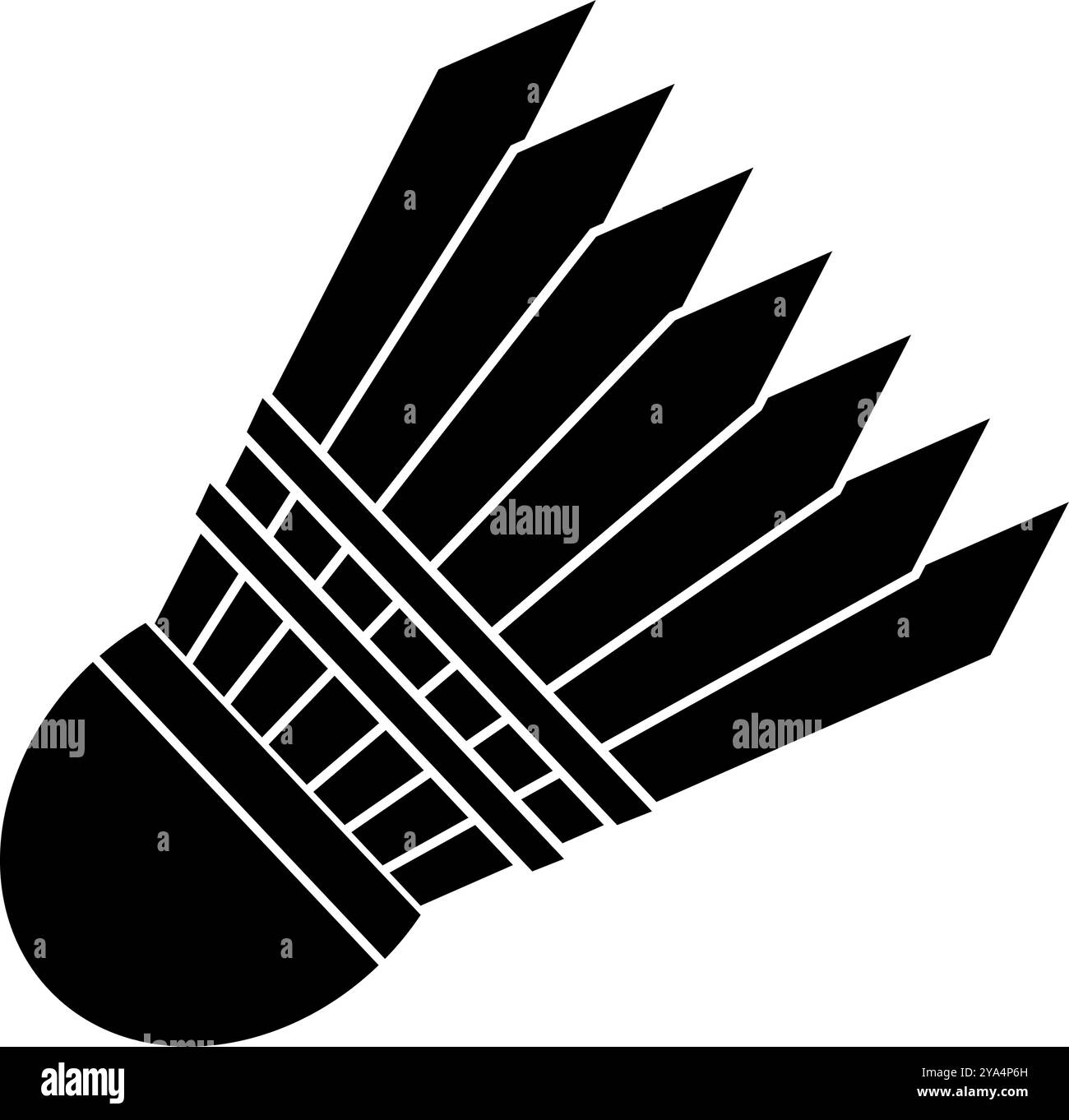 Badminton shuttlecock silhouette. Badminton birdie silhouette. Editable ...