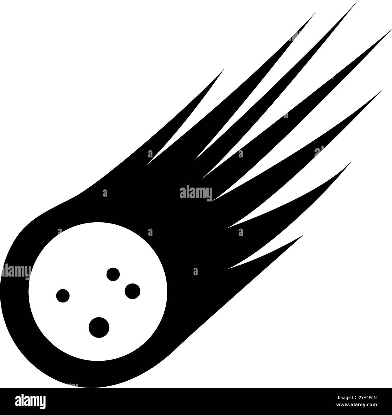 Meteorite fall silhouette icon. Editable vector Stock Vector Image ...