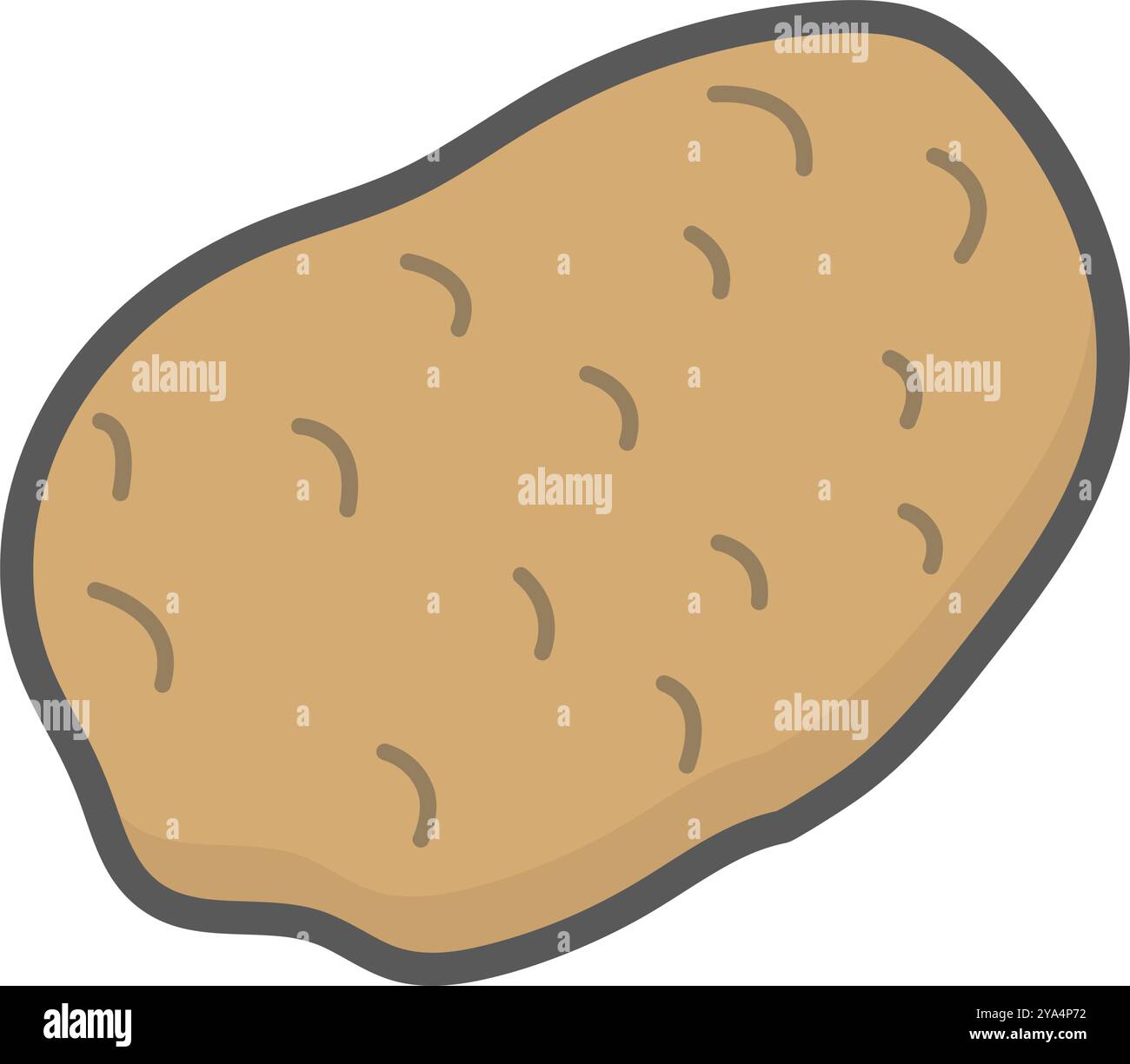 Flat design potato icon. Editable vector Stock Vector Image & Art - Alamy