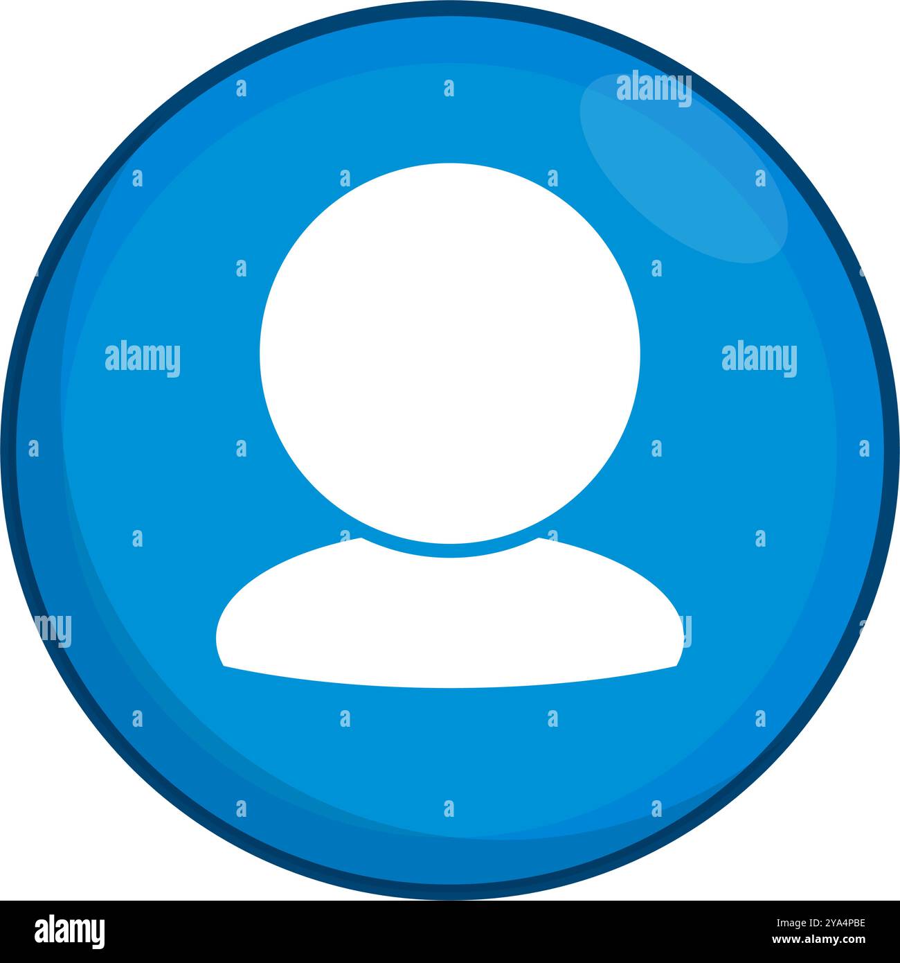 Blue Circular User Profile Icon. Vector Stock Vector Image & Art - Alamy