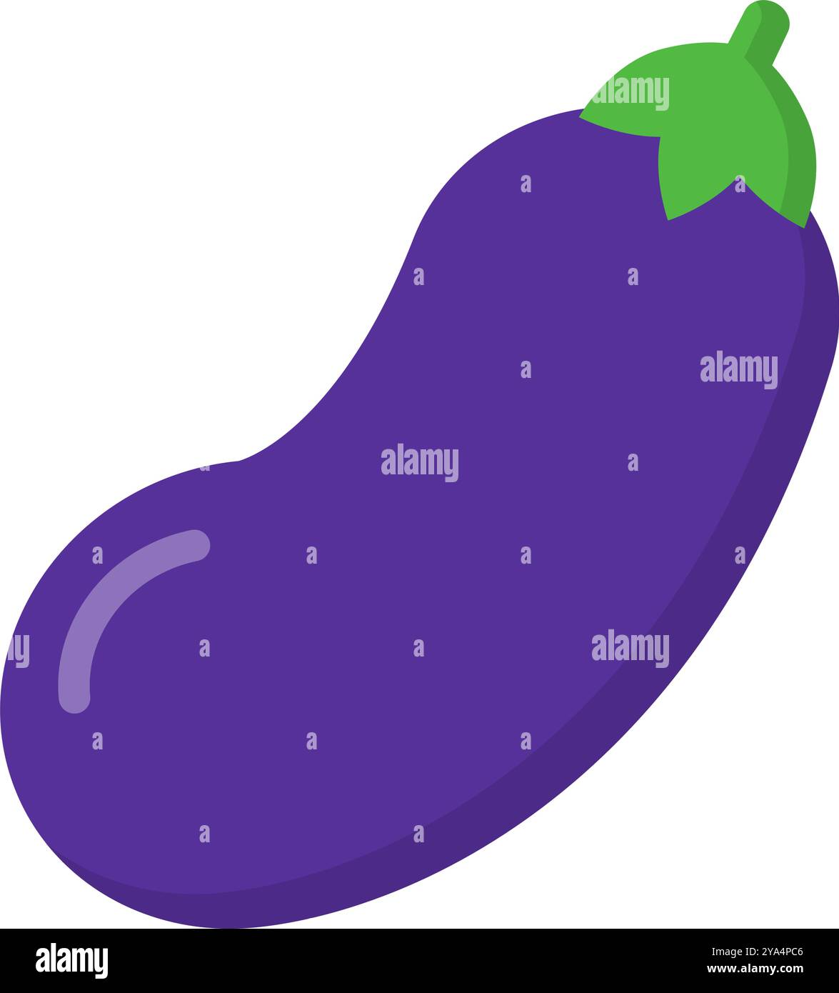 Simple purple eggplant icon. Editable vector Stock Vector Image & Art ...