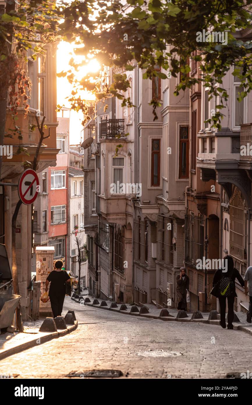 Istanbul, Turkiye - OCT 8, 2024: View from Beyoglu streets, generic ...