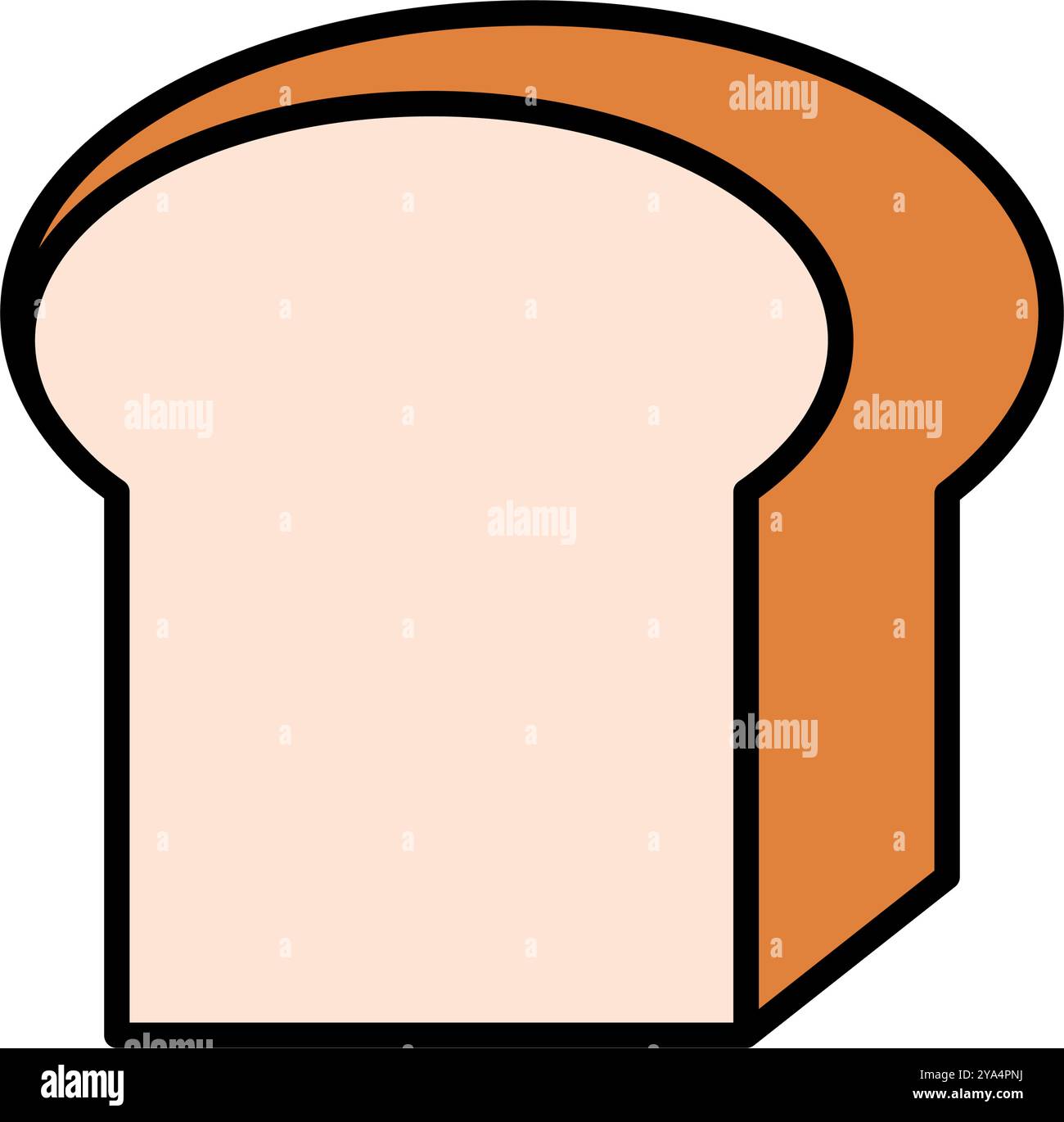 Whole Loaf of Fresh White Bread. Editable vector Stock Vector Image ...