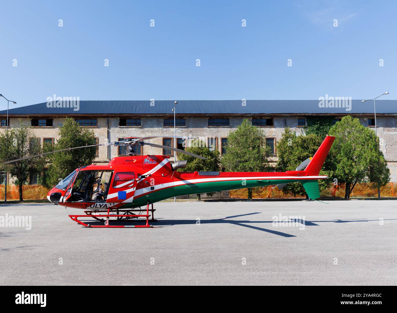 Cormons, Italy - September 21, 2024: A Elifriulia rescue helicopter ...