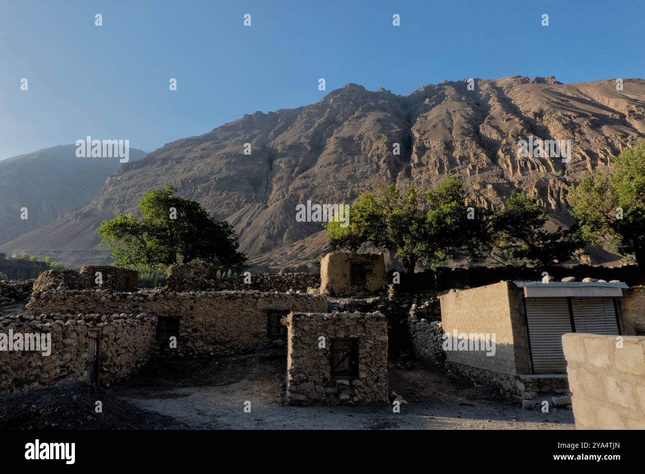 Traditional homes in the rural Shimshal Valley, Shimshal, Gojal ...