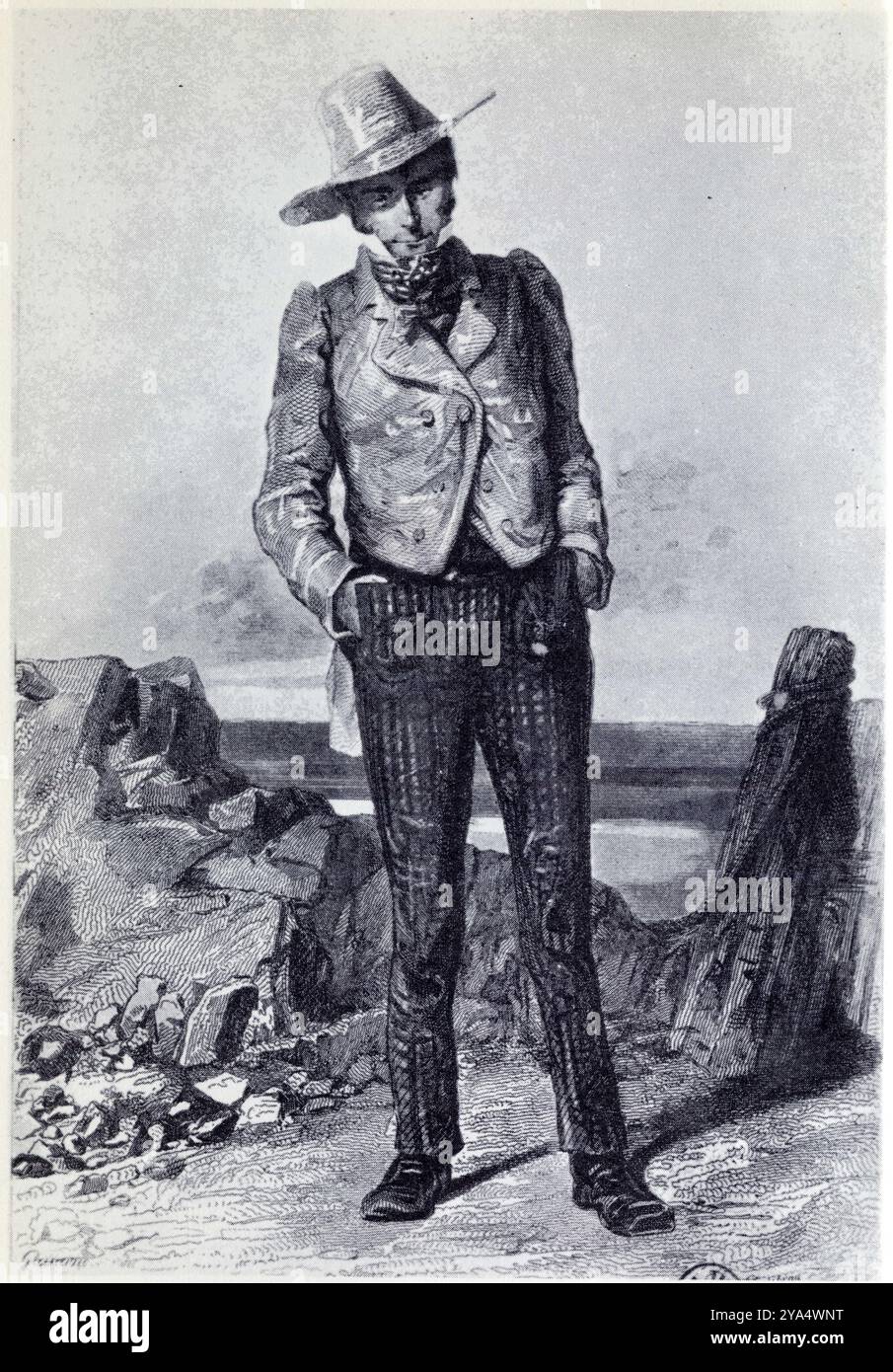 DUMAS. LE COMTE DE MONTE CRISTO. Danglars, dessin de Gavarni, 1846 ...