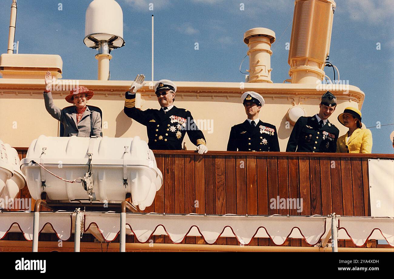 Copenhagen/Helsingor/ Denmark, 11 May 1997. Queen Margrethe and prince ...