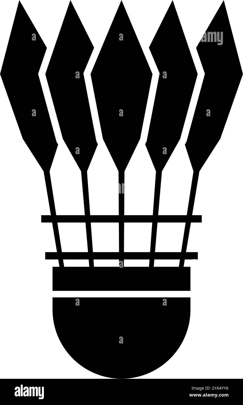 Badminton shuttlecock silhouette icon. Editable vector Stock Vector ...
