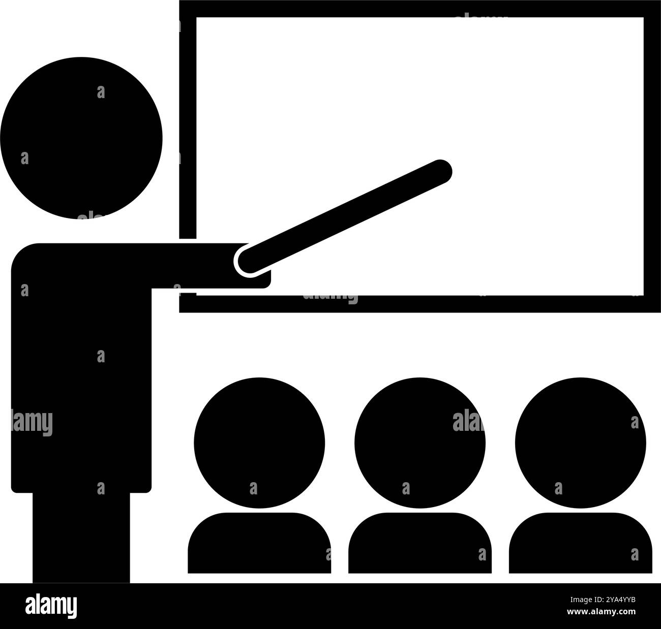 Teacher teaching lesson to pupils. Classroom or education. Editable ...