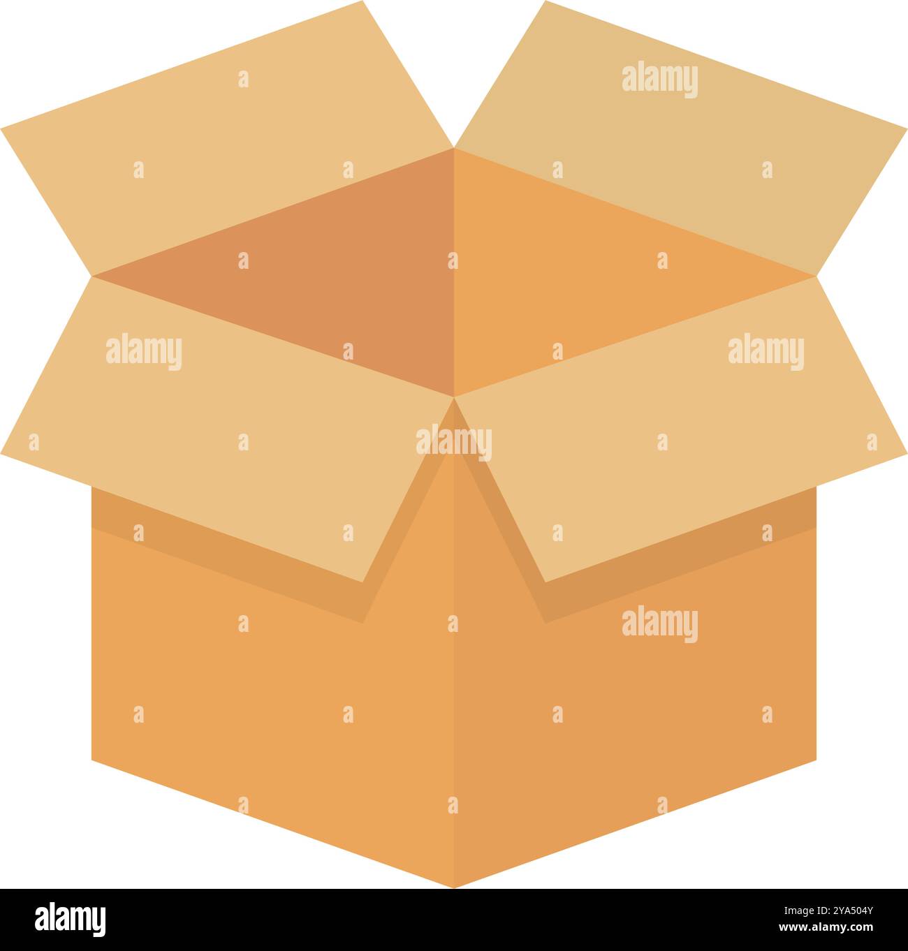 Cardboard Box with Open Flaps. Editable Vector Stock Vector Image & Art ...