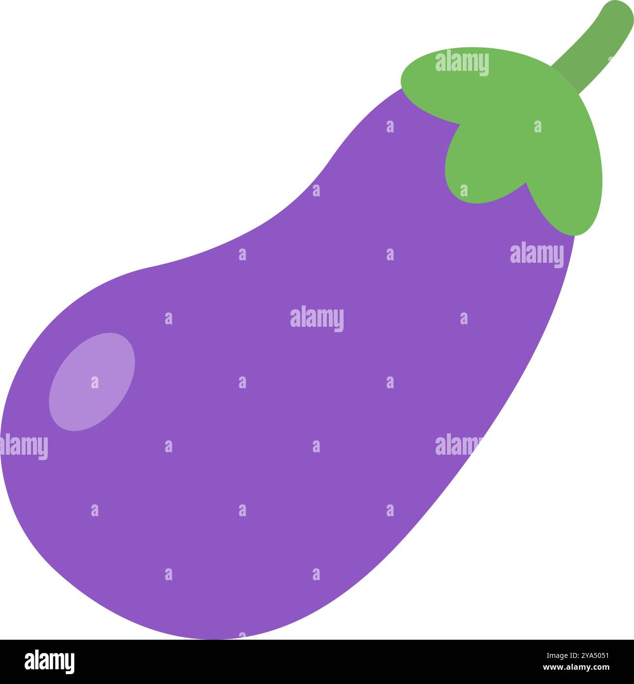 Flat design eggplant icon. Editable vector Stock Vector Image & Art - Alamy