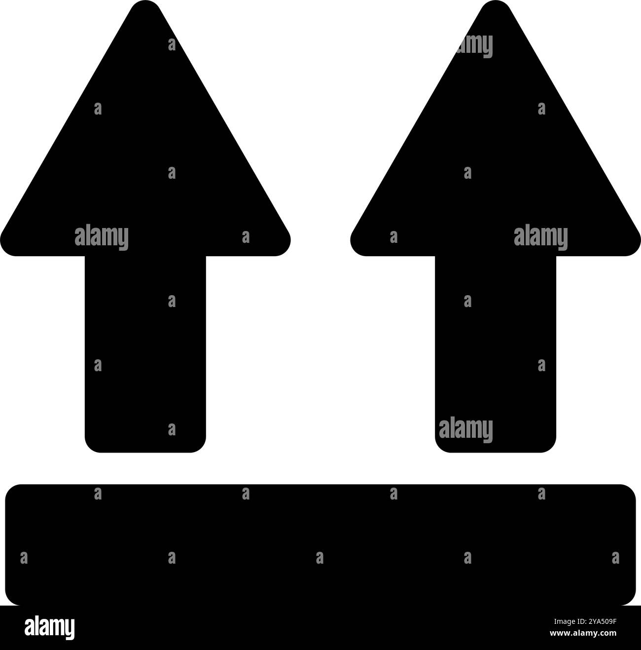 This Side Up silhouette icon. Editable vector Stock Vector Image & Art ...